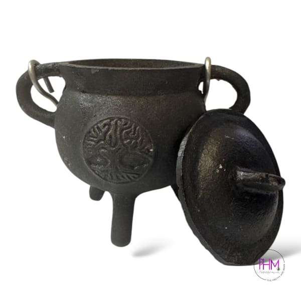 Enchanted Mini Tree of Life Cast Iron Cauldron with Lid 🌳 – The Pretty ...