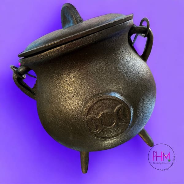 Enchanting Triple Moon Extra Large Cast Iron Cauldron - The Pretty Hot Mess