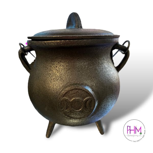 Enchanting Triple Moon Extra Large Cast Iron Cauldron - The Pretty Hot Mess