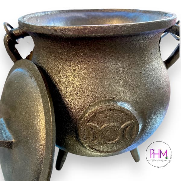 Enchanting Triple Moon Extra Large Cast Iron Cauldron - The Pretty Hot Mess