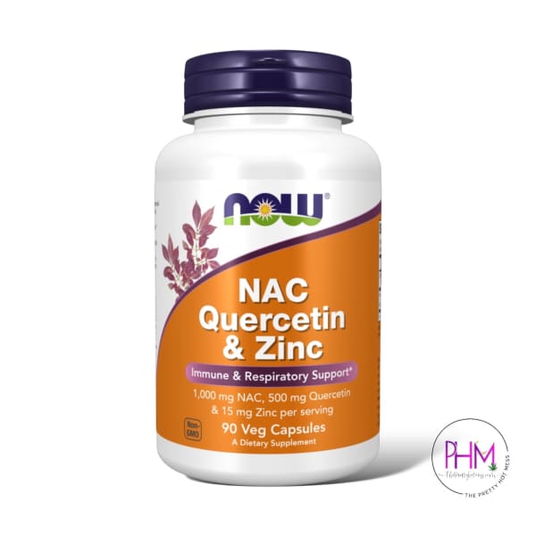 NAC Quercetin & Zinc Veg Capsules | Now Foods The Pretty – The Pretty ...
