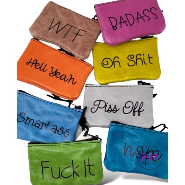 Shout It Out Inappropriate Small Leather Zipper Pouch – The Pretty Hot Mess