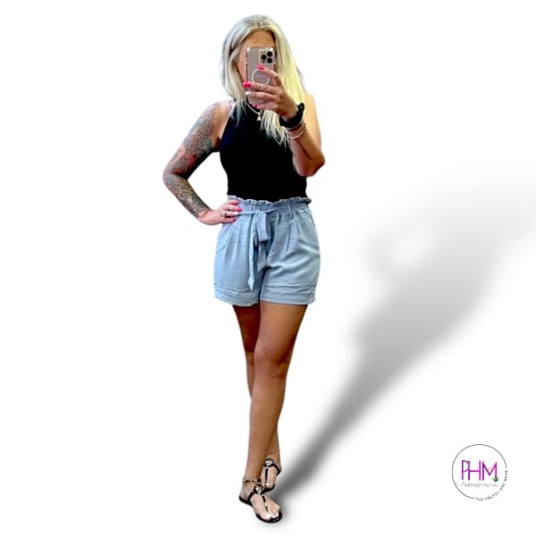 Stepping Out High Waisted Shorts 💙 The Pretty Hot Mess