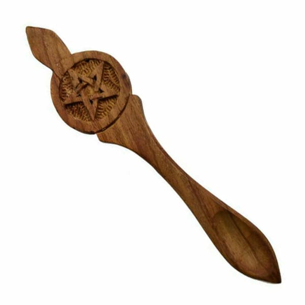 Pentagram Carved Wood Altar Spoon The Pretty Hot Mess